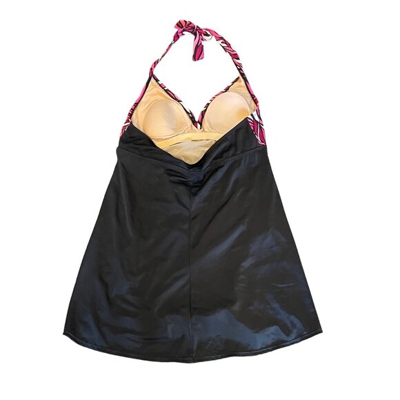 Jaclyn Smith | Swim | Jaclyn Smith Womens Size 8 Black Pink Leaf Print ...